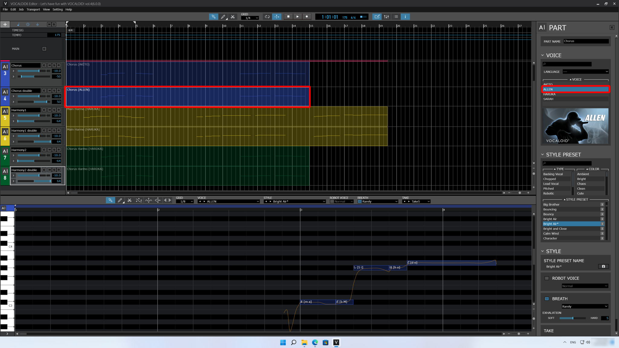 “Let’s have fun with VOCALOID!” vol.5 -TAKE functoin for doubling ...